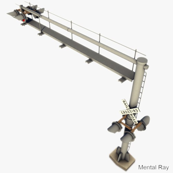 3d railroad crossing signal