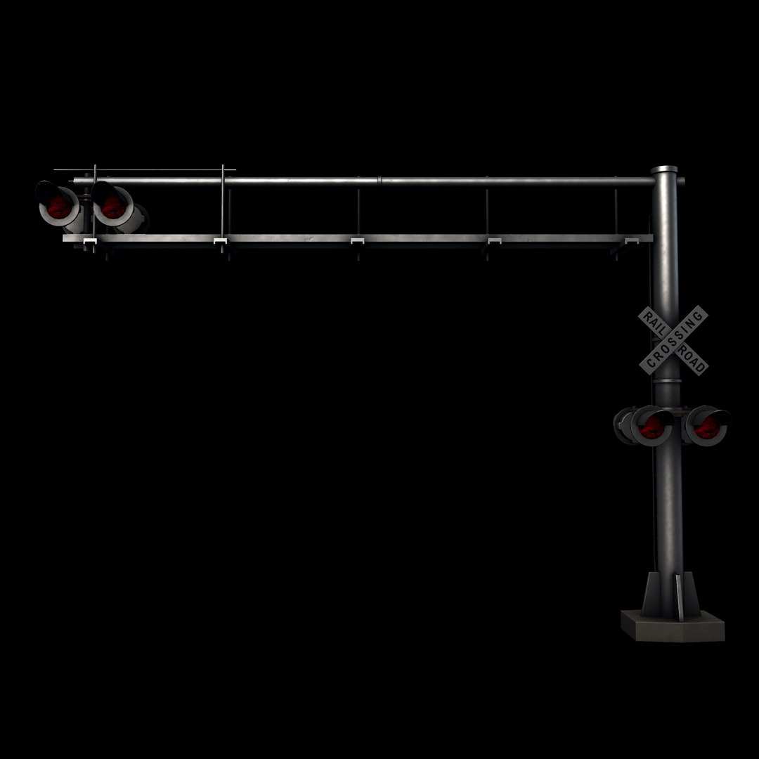 3d Railroad Crossing Signal