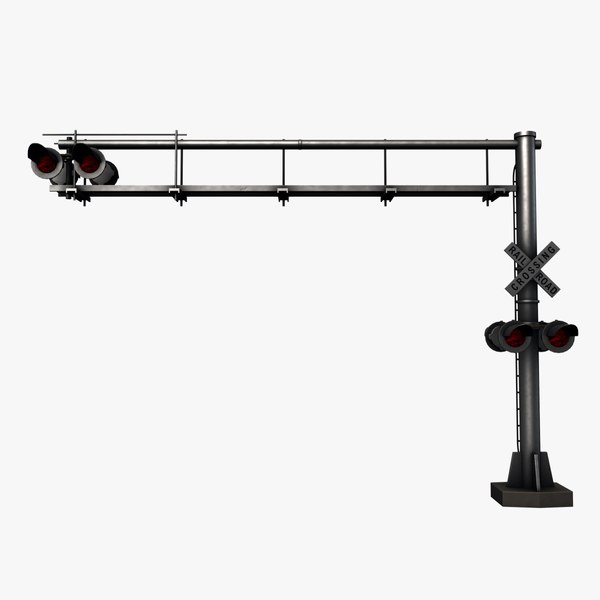 3d railroad crossing signal