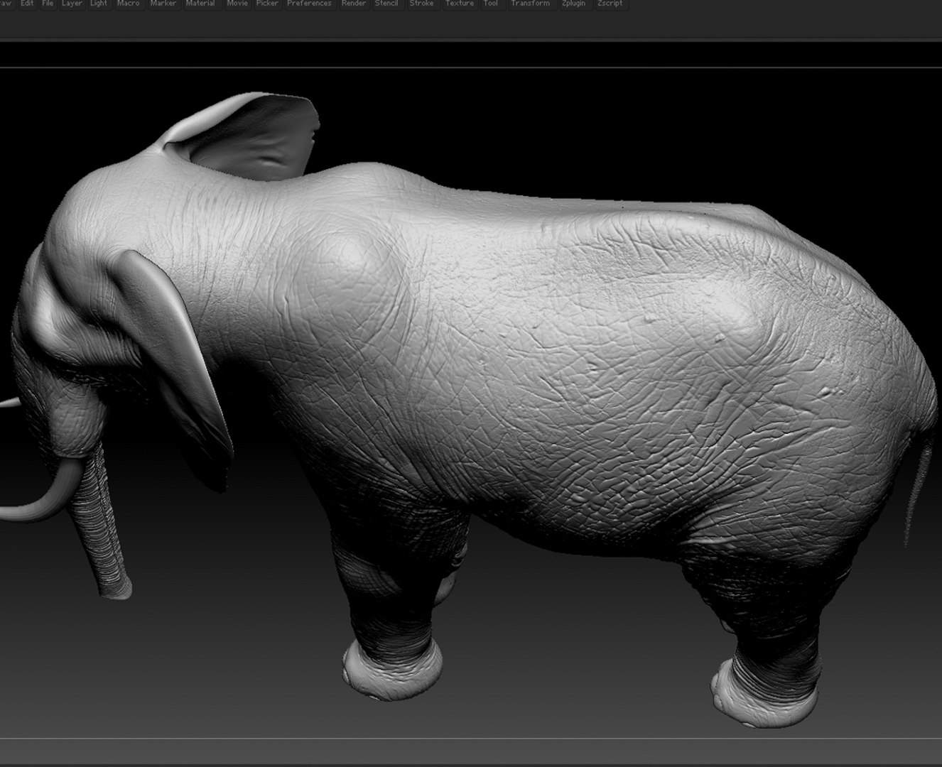 Elephant Zbrush Obj