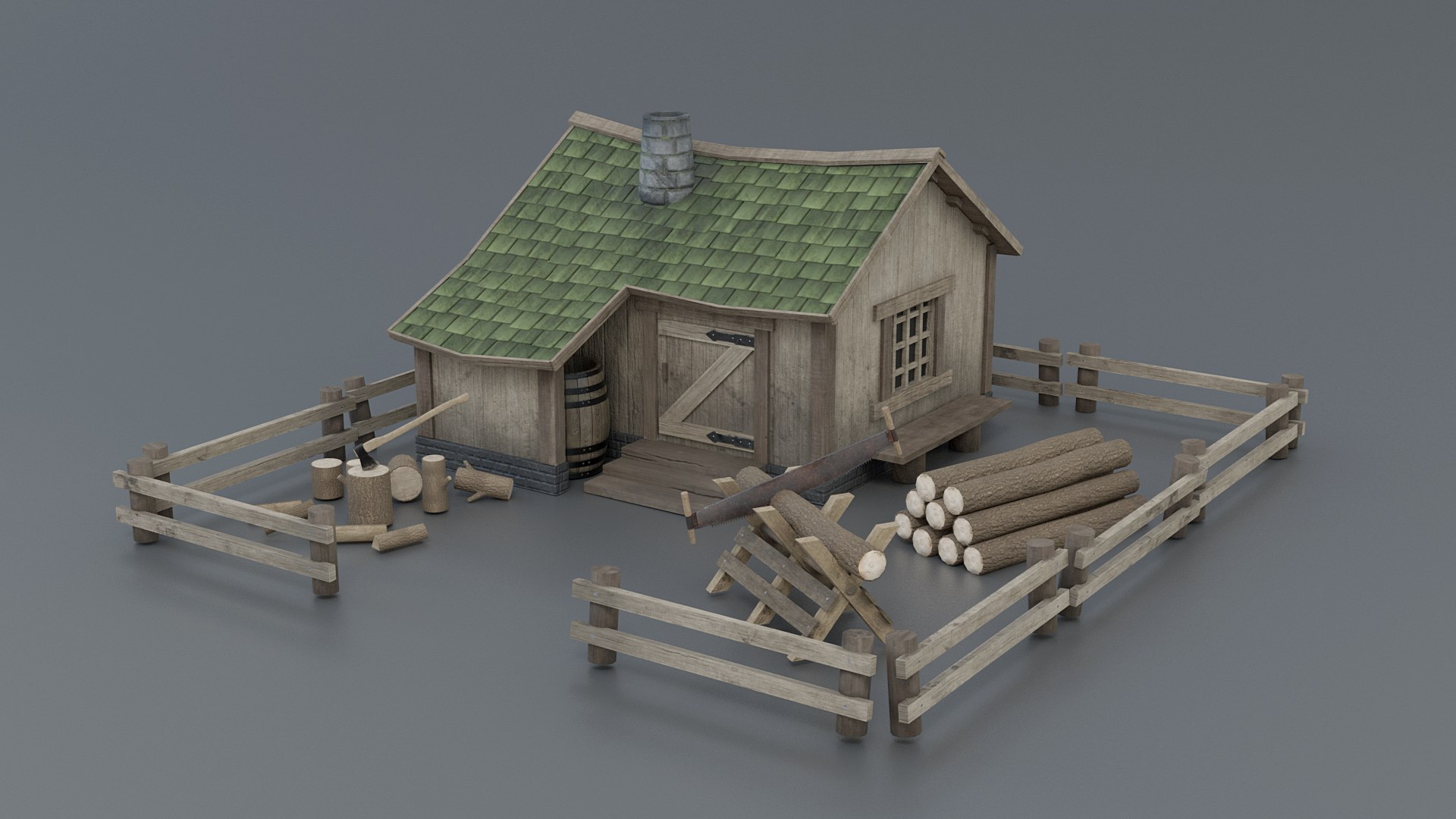 modelo 3d Casa del leñador - TurboSquid 1715360