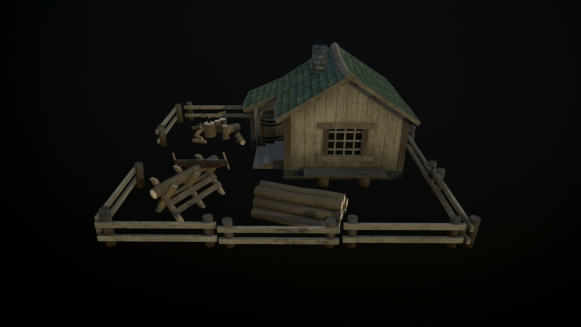 Lumberjack House 3D Model - TurboSquid 1715360