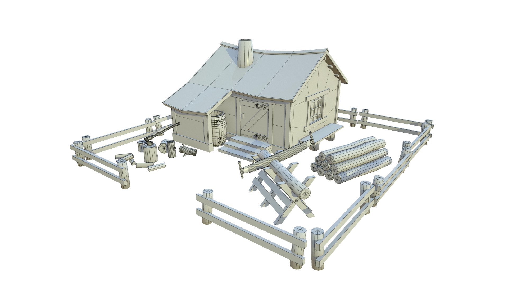 Lumberjack House 3D Model - TurboSquid 1715360
