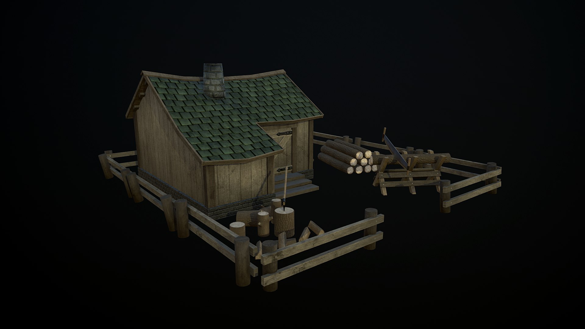 Lumberjack House 3D Model - TurboSquid 1715360