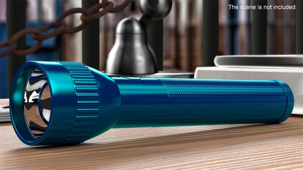 modelo 3d Linterna de policía de metal azul - TurboSquid 2148543