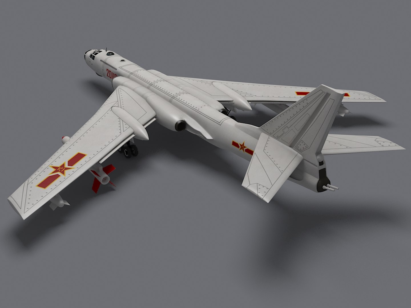 H-6 Strategic Bomber Xian 3d Model