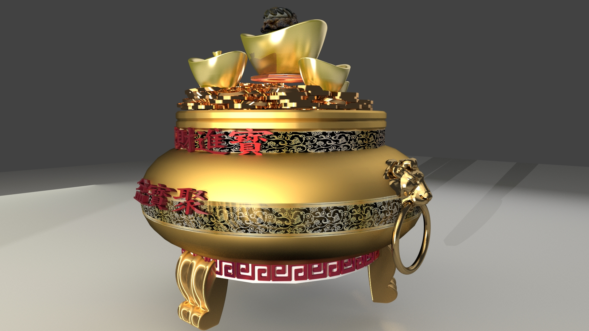 3D model Chinese treasure bowel - TurboSquid 1840650