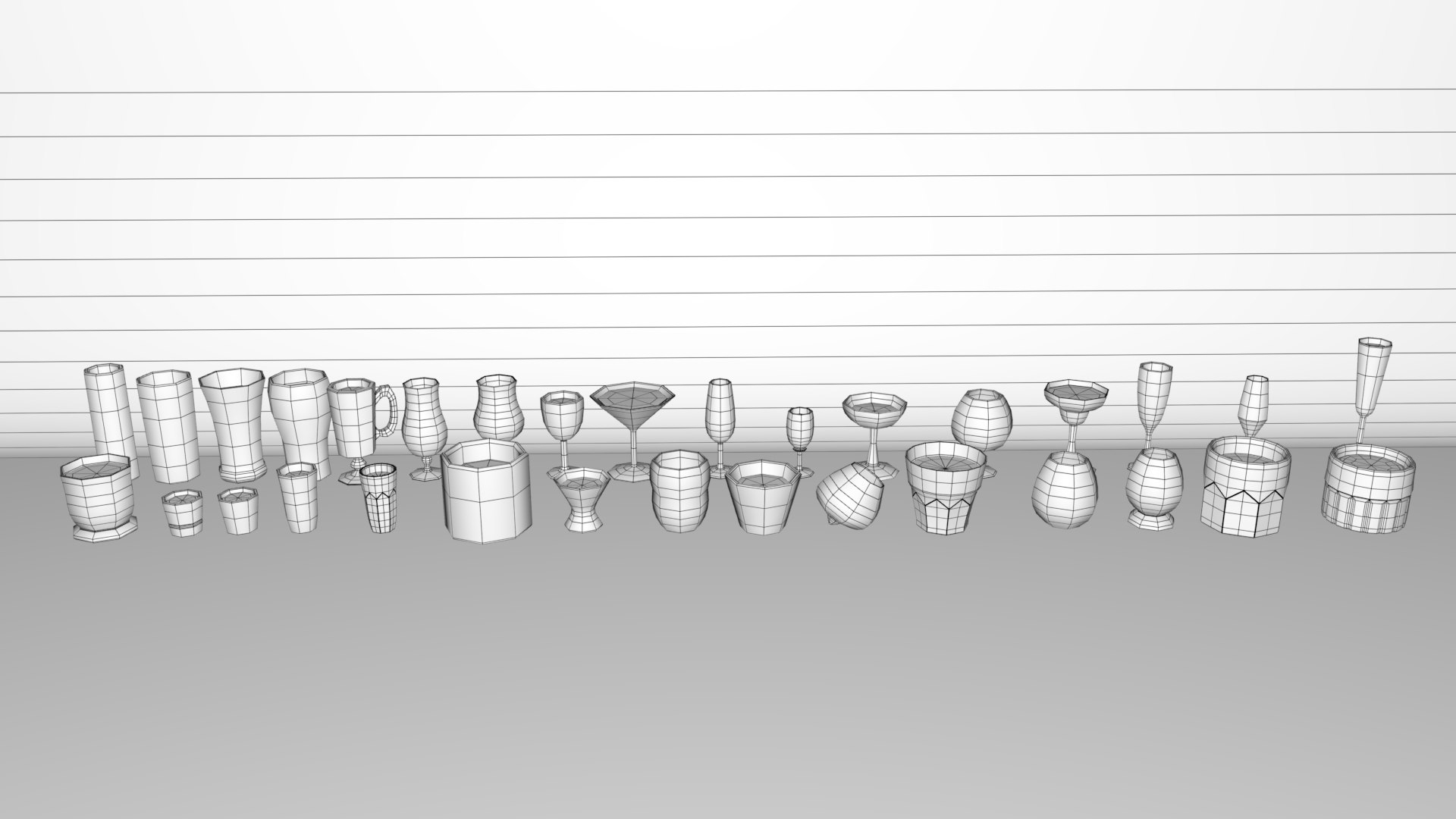 32 Glasses Bars 3D Model - TurboSquid 1413761
