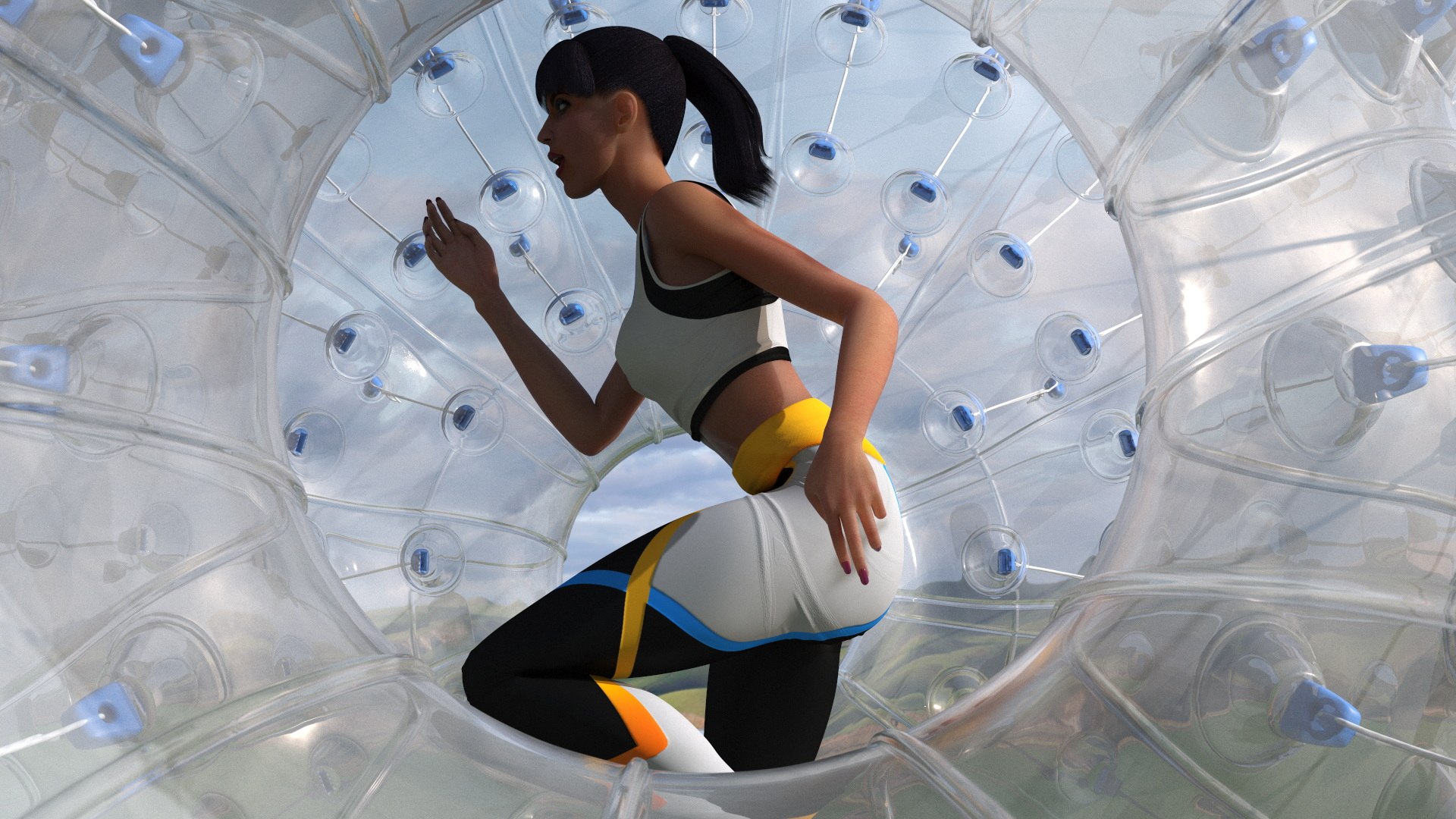 Zorb Balloon With Athlete 3D Model - TurboSquid 2131868
