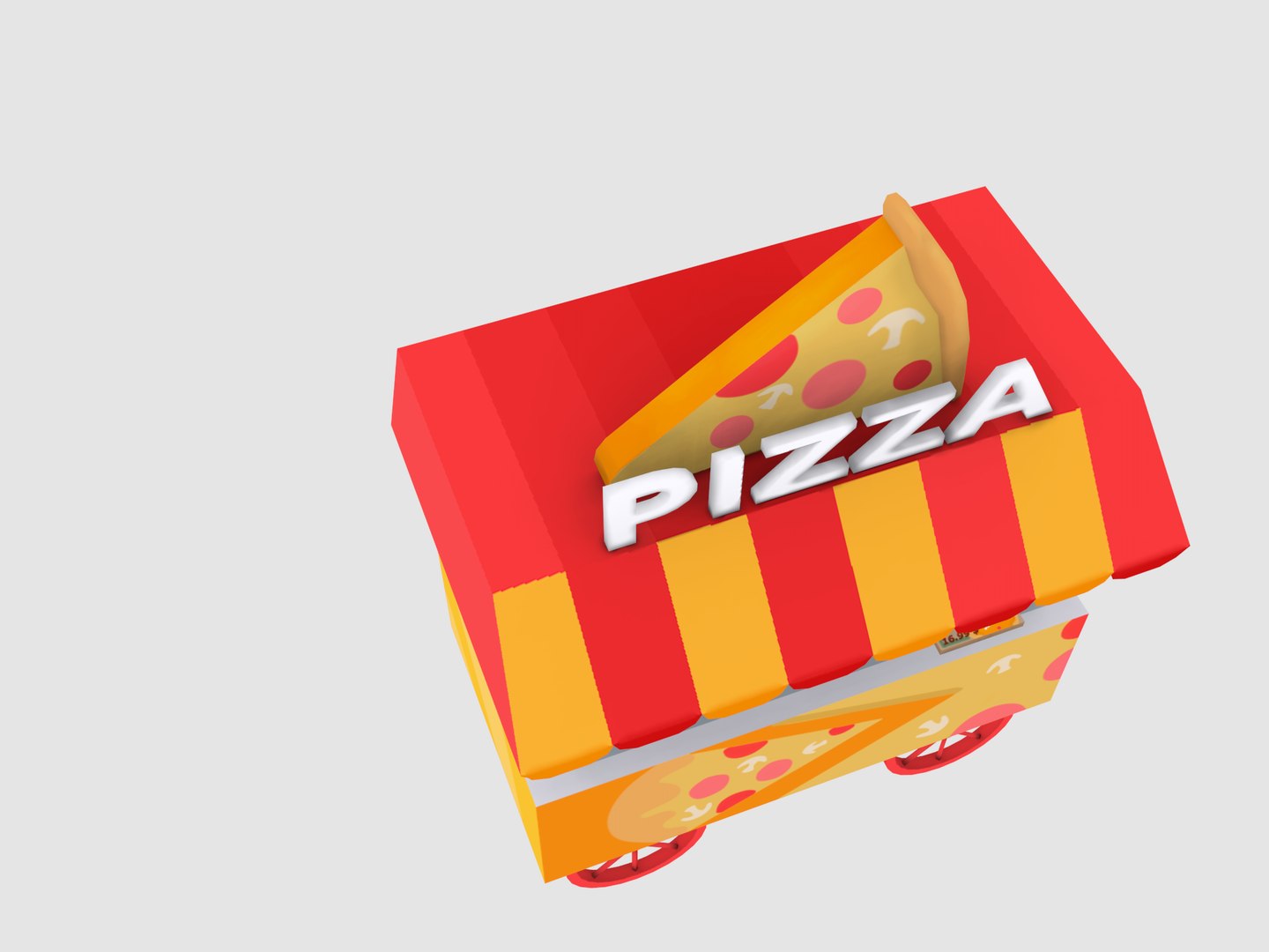 3D Stylized Pizza Cart - TurboSquid 1306856
