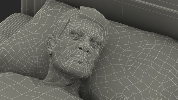 3D model Patient on Hospital Bed Rigged for Maya - TurboSquid 1862118