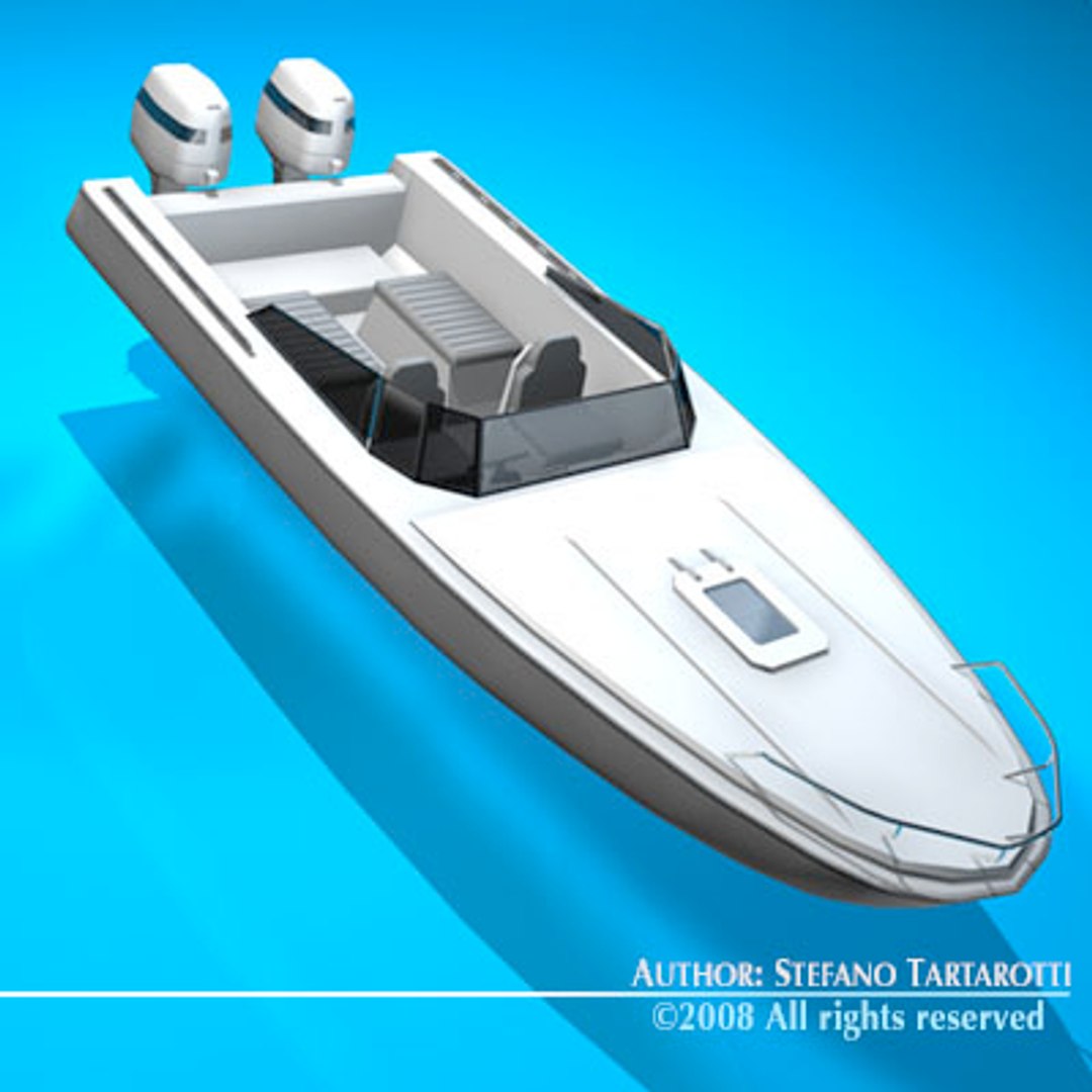 3d dxf motor boat