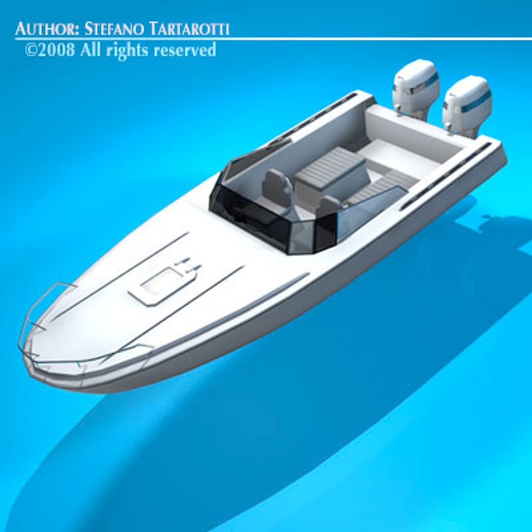 3d dxf motor boat
