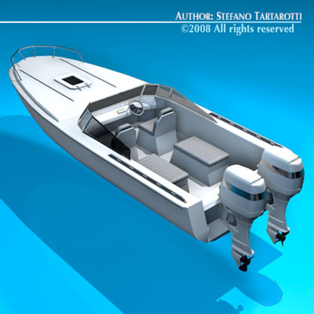 3d dxf motor boat