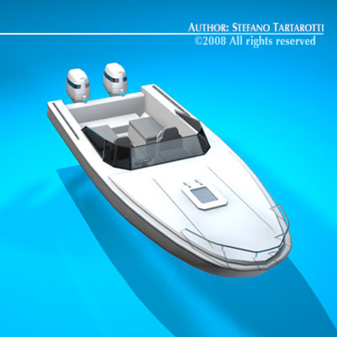 3d dxf motor boat