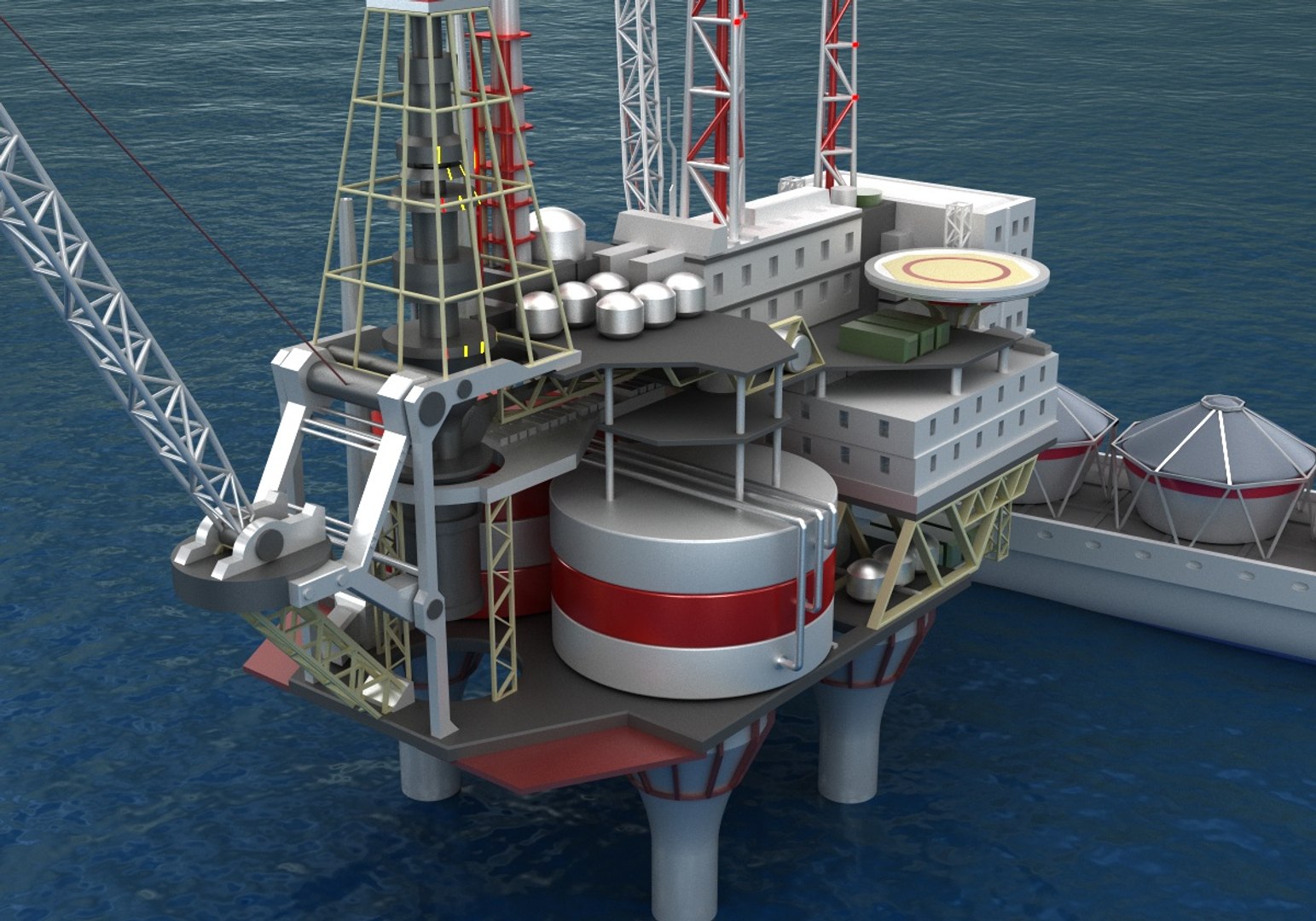 3D Supply Vessel Drilling Rig - TurboSquid 1273117