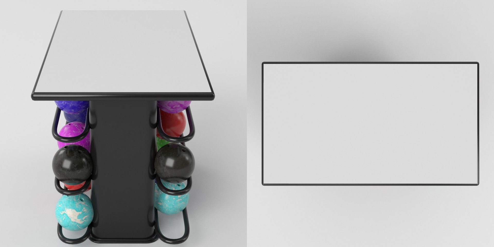 3D Bowling Table Rack 2 Model - TurboSquid 1156594