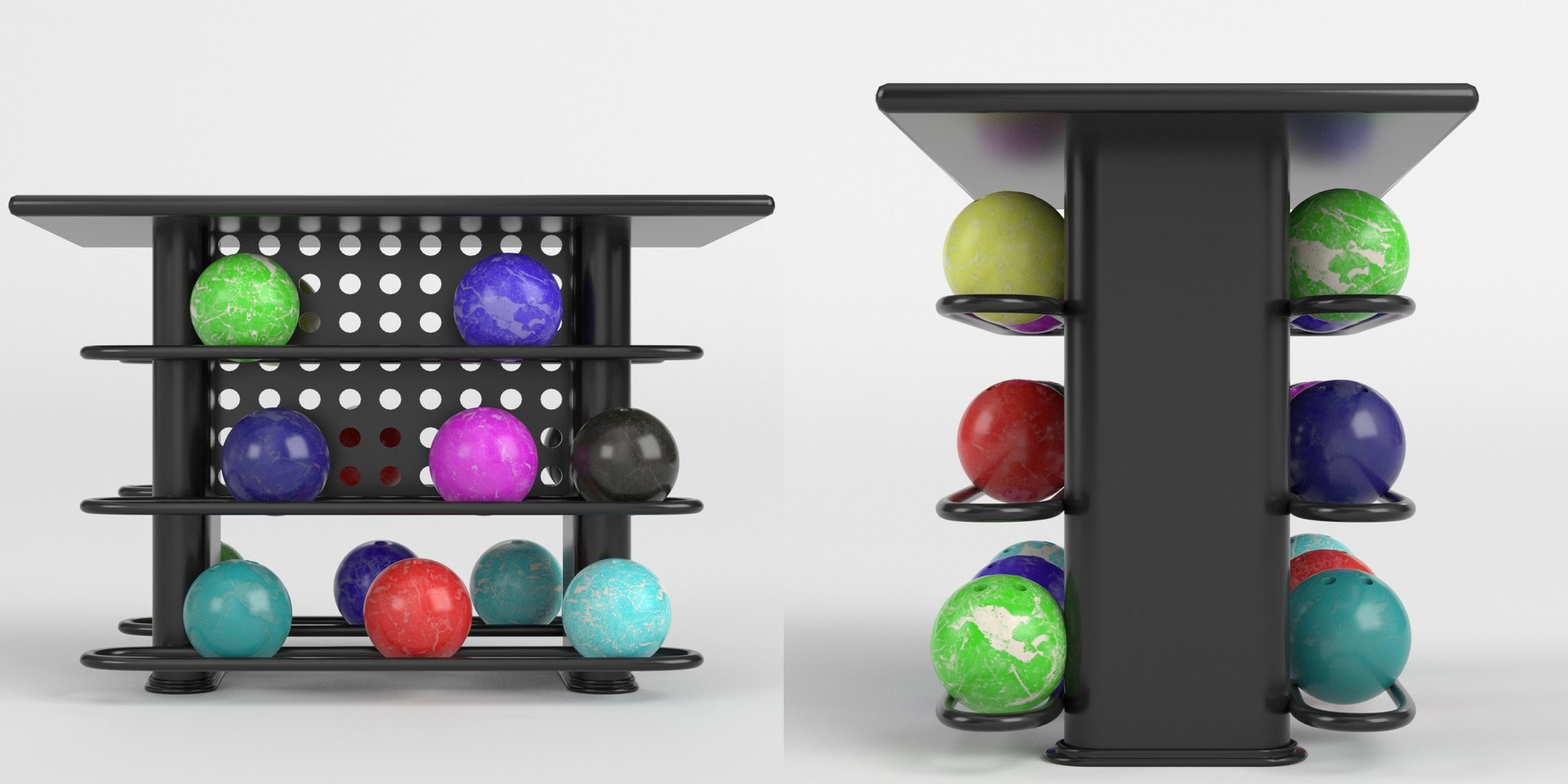 3D Bowling Table Rack 2 Model - TurboSquid 1156594