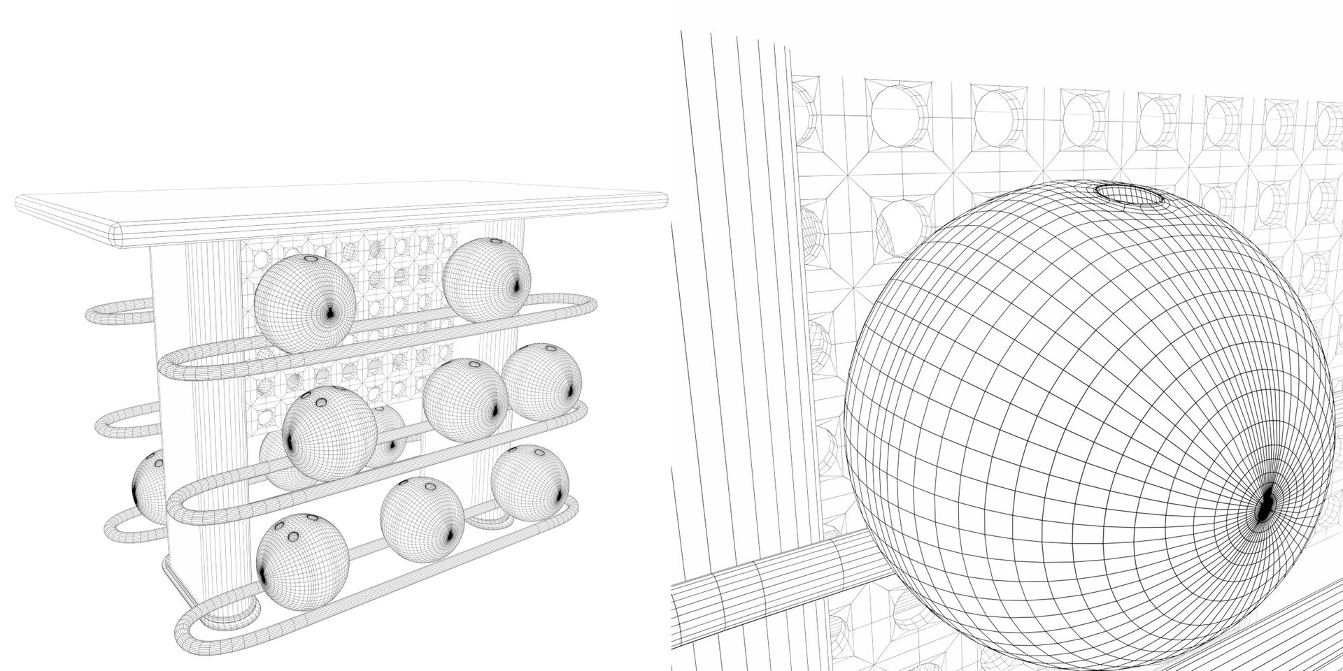 3D Bowling Table Rack 2 Model - TurboSquid 1156594
