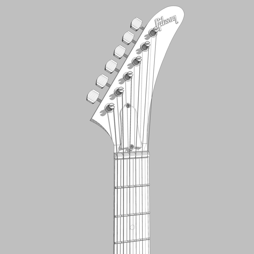 Gibson Explorer Guitar 3d Model