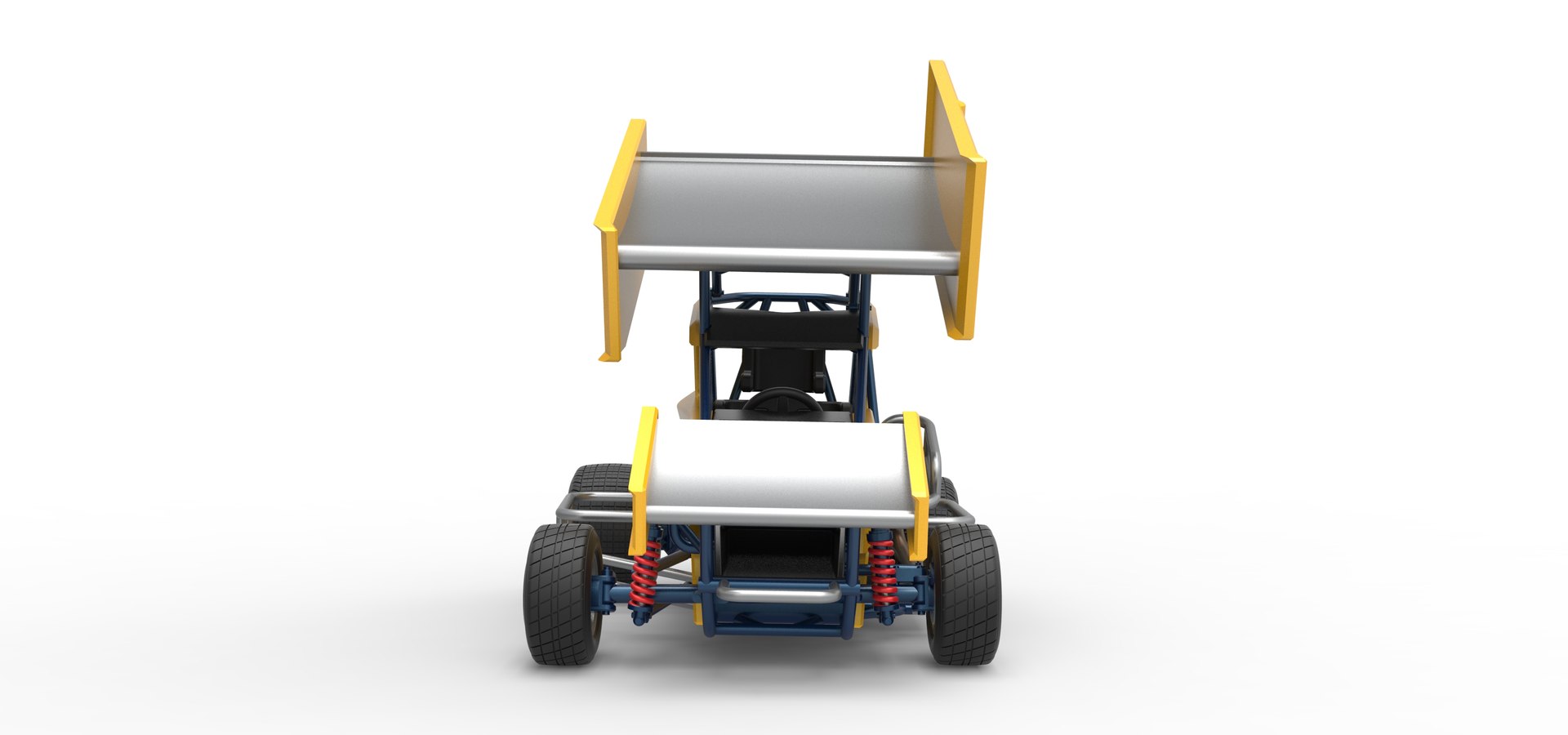 3D Diecast Winged 600 Micro Sprint Car Scale 1 To 25 Model - TurboSquid ...