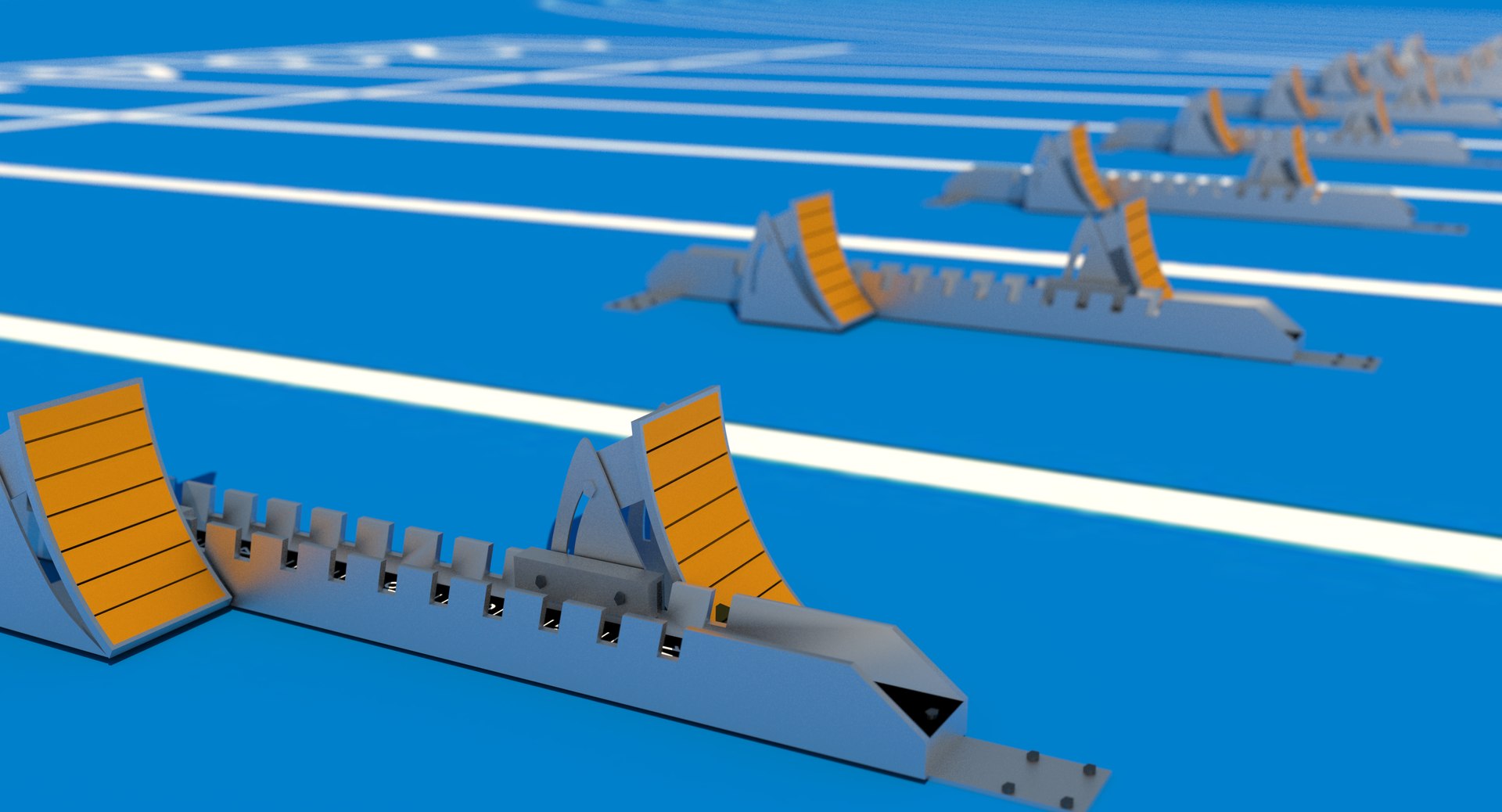 Running Track 3D Model - TurboSquid 1325228