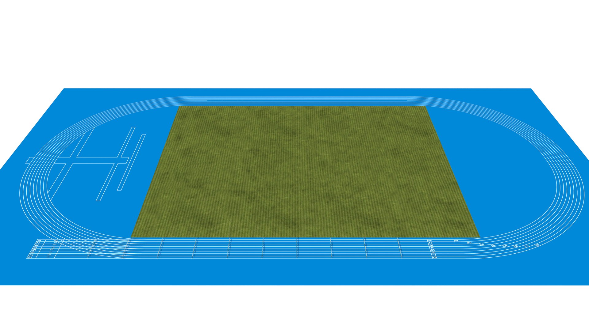 Running Track 3D Model - TurboSquid 1325228