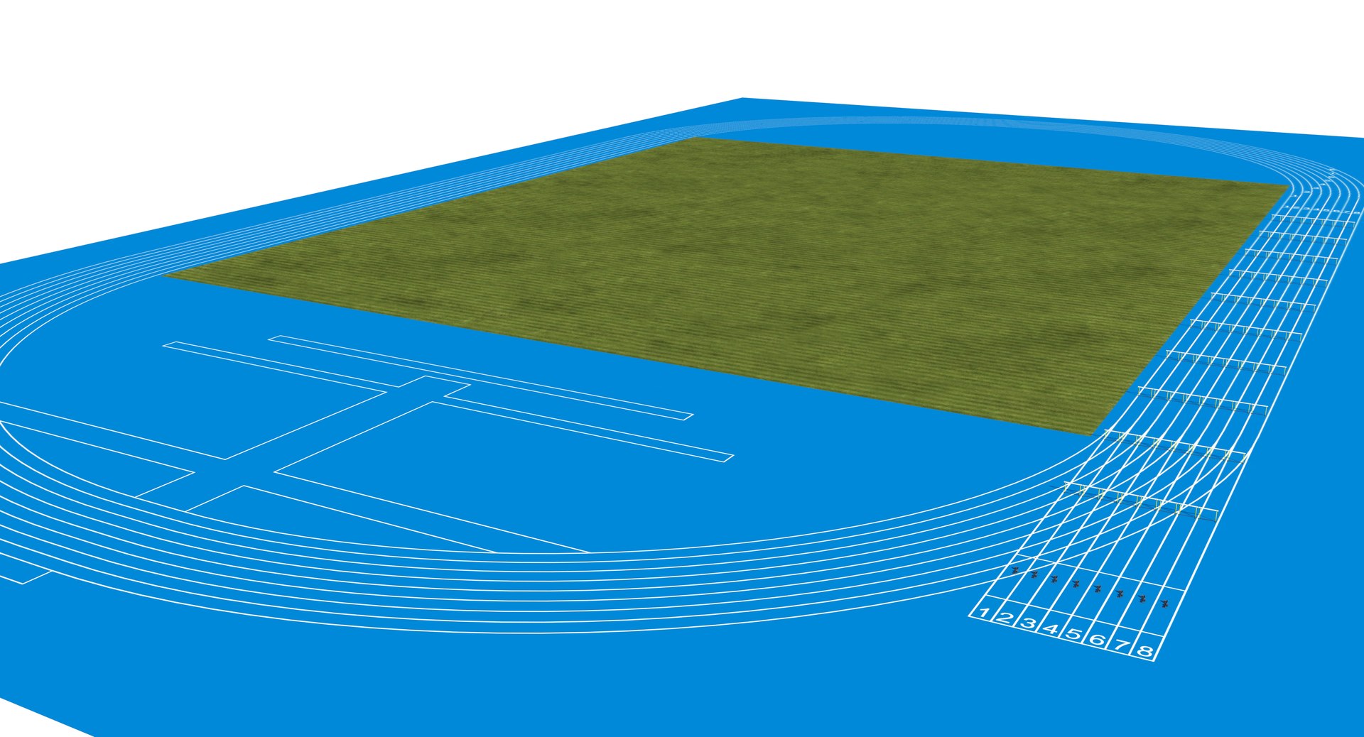 Running Track 3D Model - TurboSquid 1325228