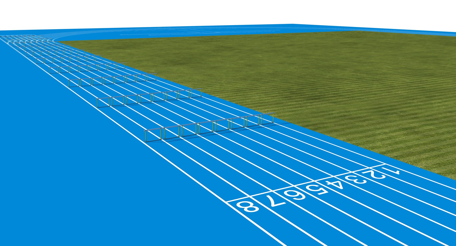 Running Track 3D Model - TurboSquid 1325228