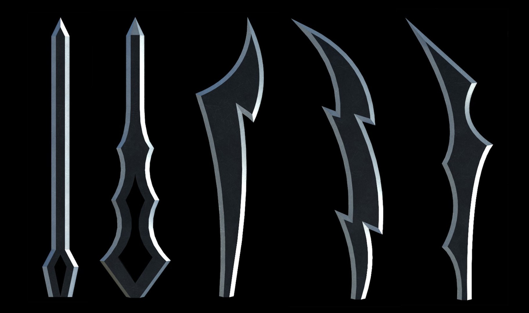 Modular Sword Pack Axe 3D Model - TurboSquid 1541198