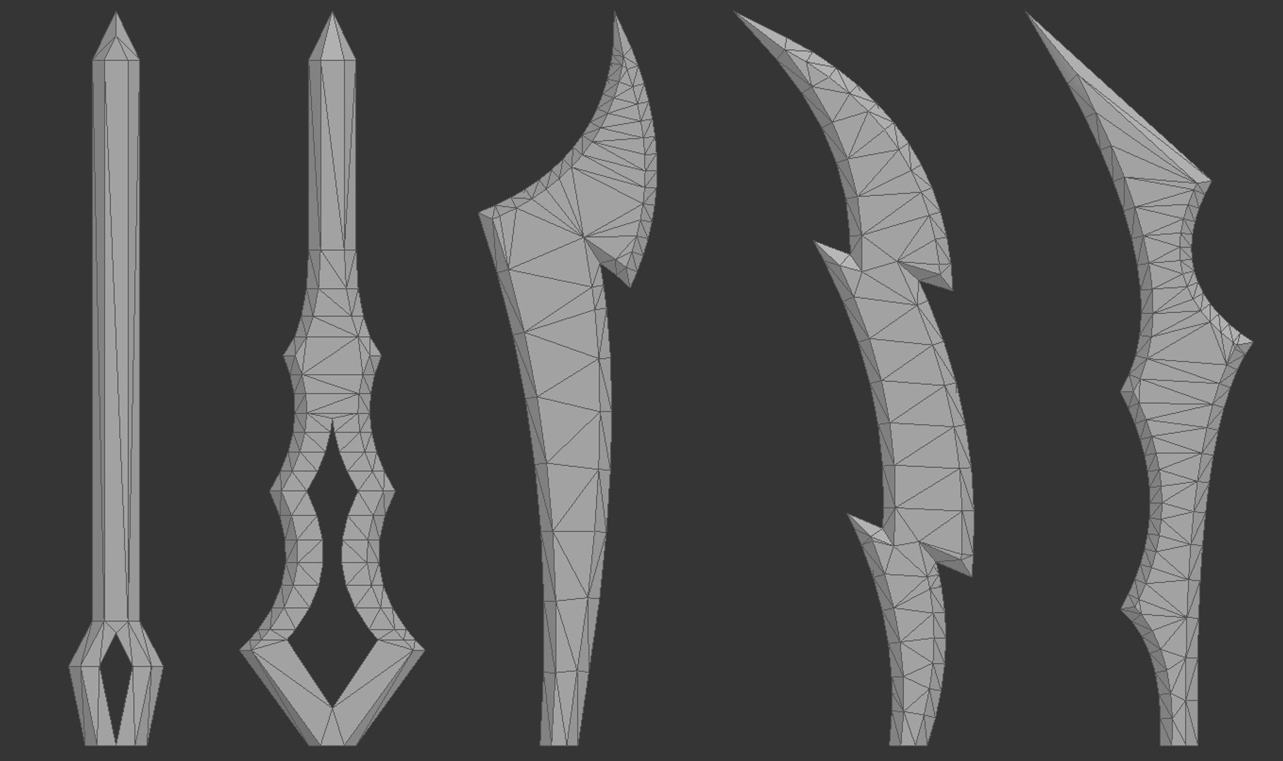 Modular Sword Pack Axe 3D Model - TurboSquid 1541198
