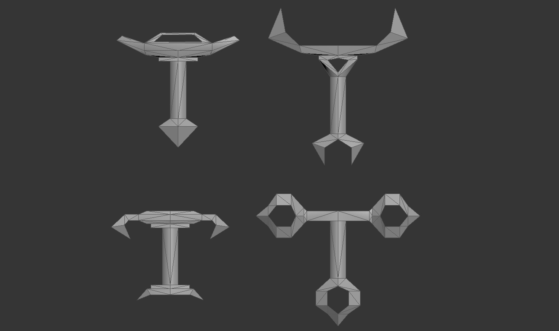 Modular Sword Pack Axe 3D Model - TurboSquid 1541198