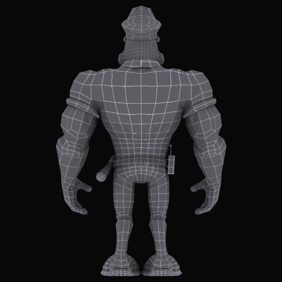 Policeman Man 3d Model