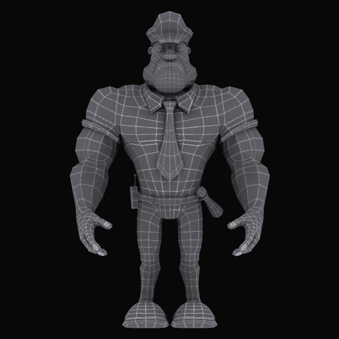 Policeman Man 3d Model