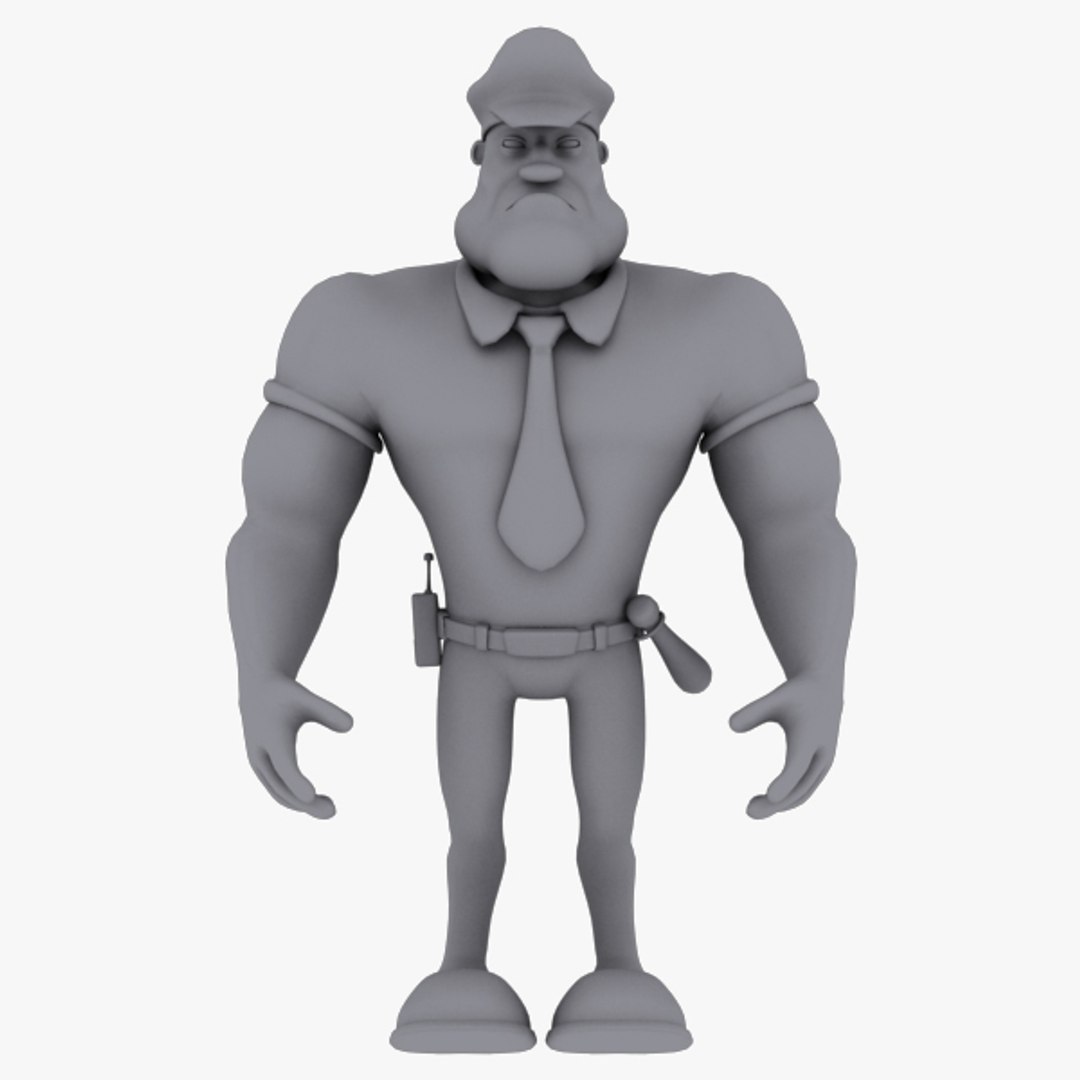 Policeman Man 3d Model