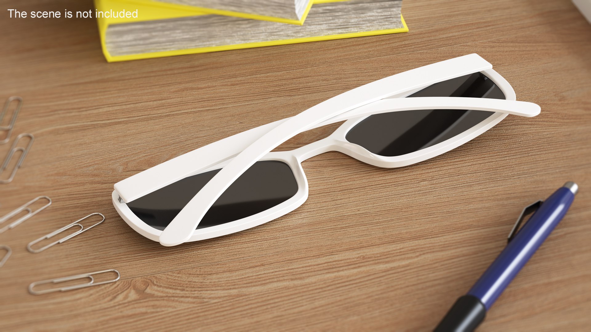 Optical Square Glasses With White Frame Folded 3D Model - TurboSquid ...