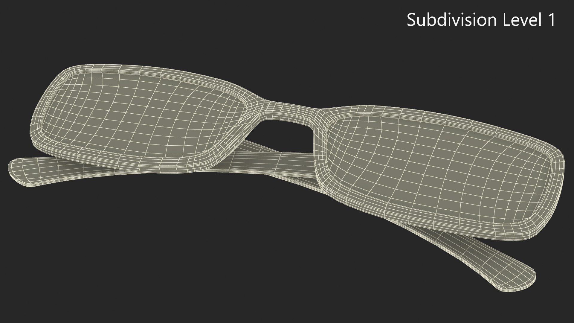 Optical Square Glasses With White Frame Folded 3D Model - TurboSquid ...