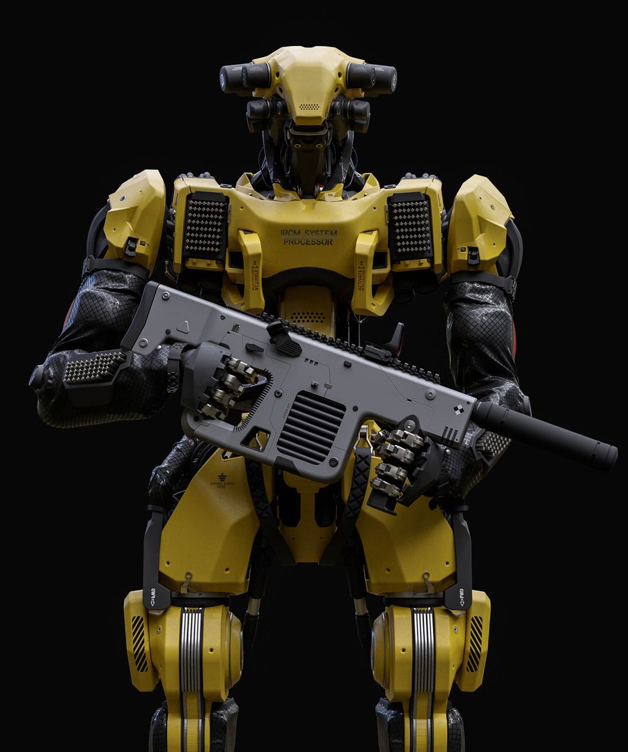 Interceptor Robot Character Unreal Model - TurboSquid 1409896