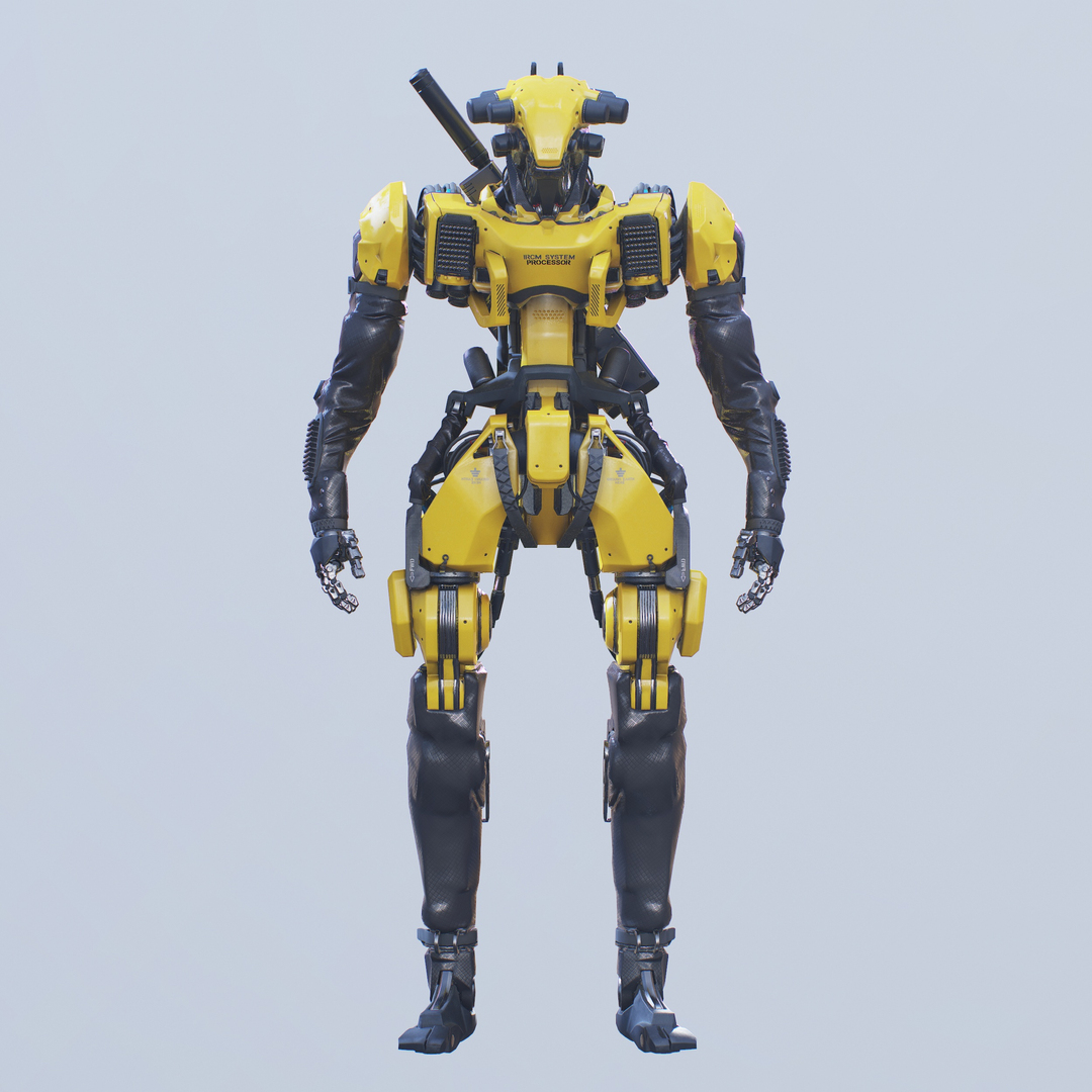 Interceptor Robot Character Unreal Model - TurboSquid 1409896