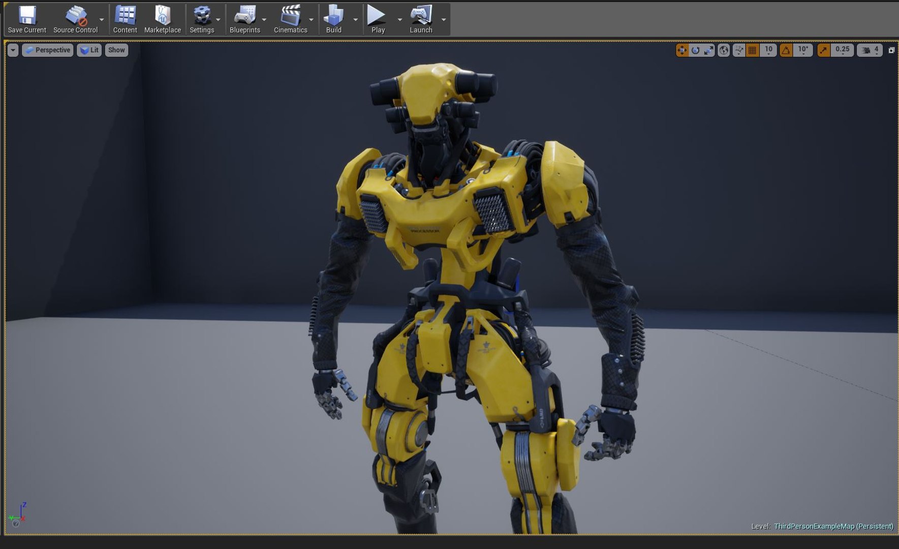 Interceptor Robot Character Unreal Model - TurboSquid 1409896
