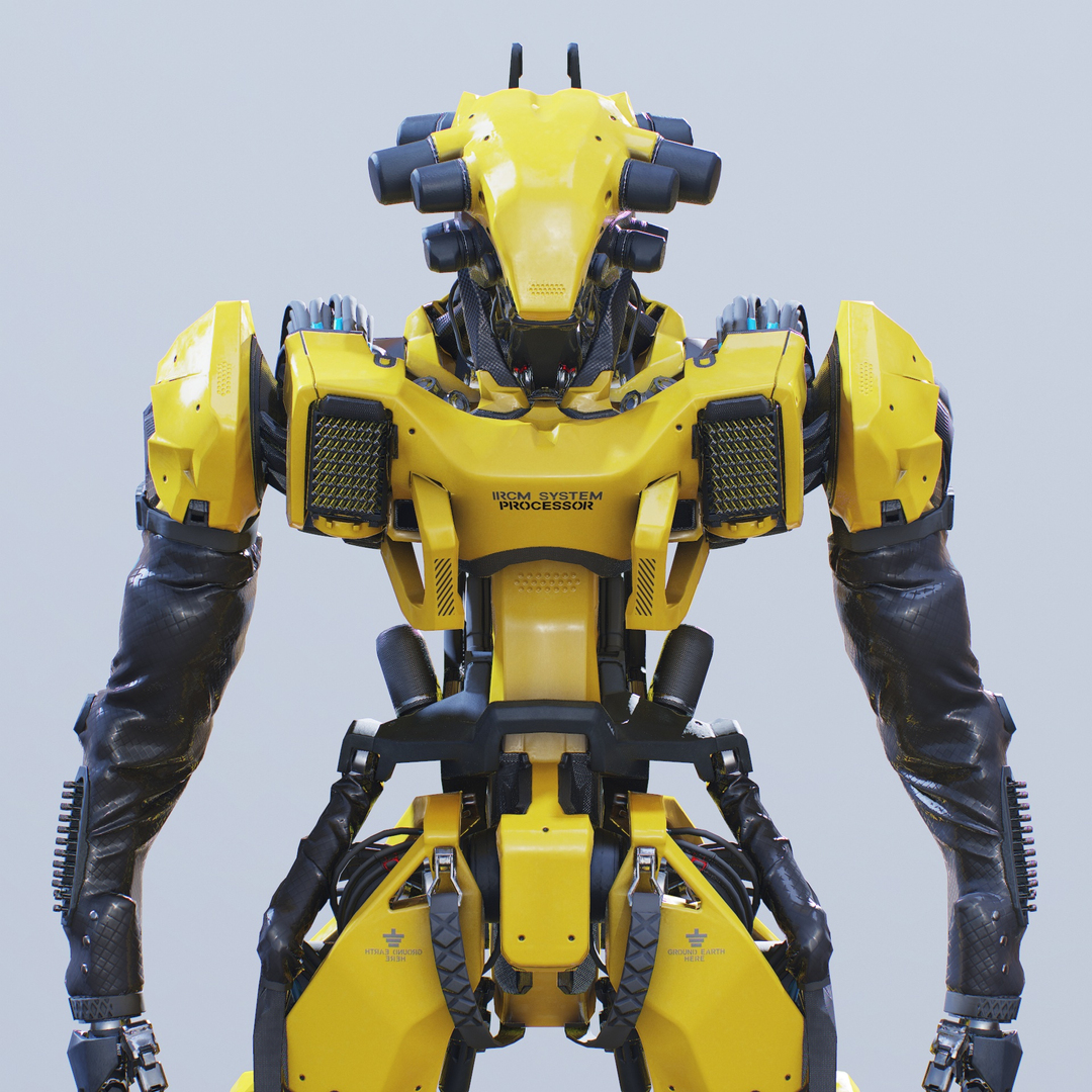 Interceptor Robot Character Unreal Model - TurboSquid 1409896