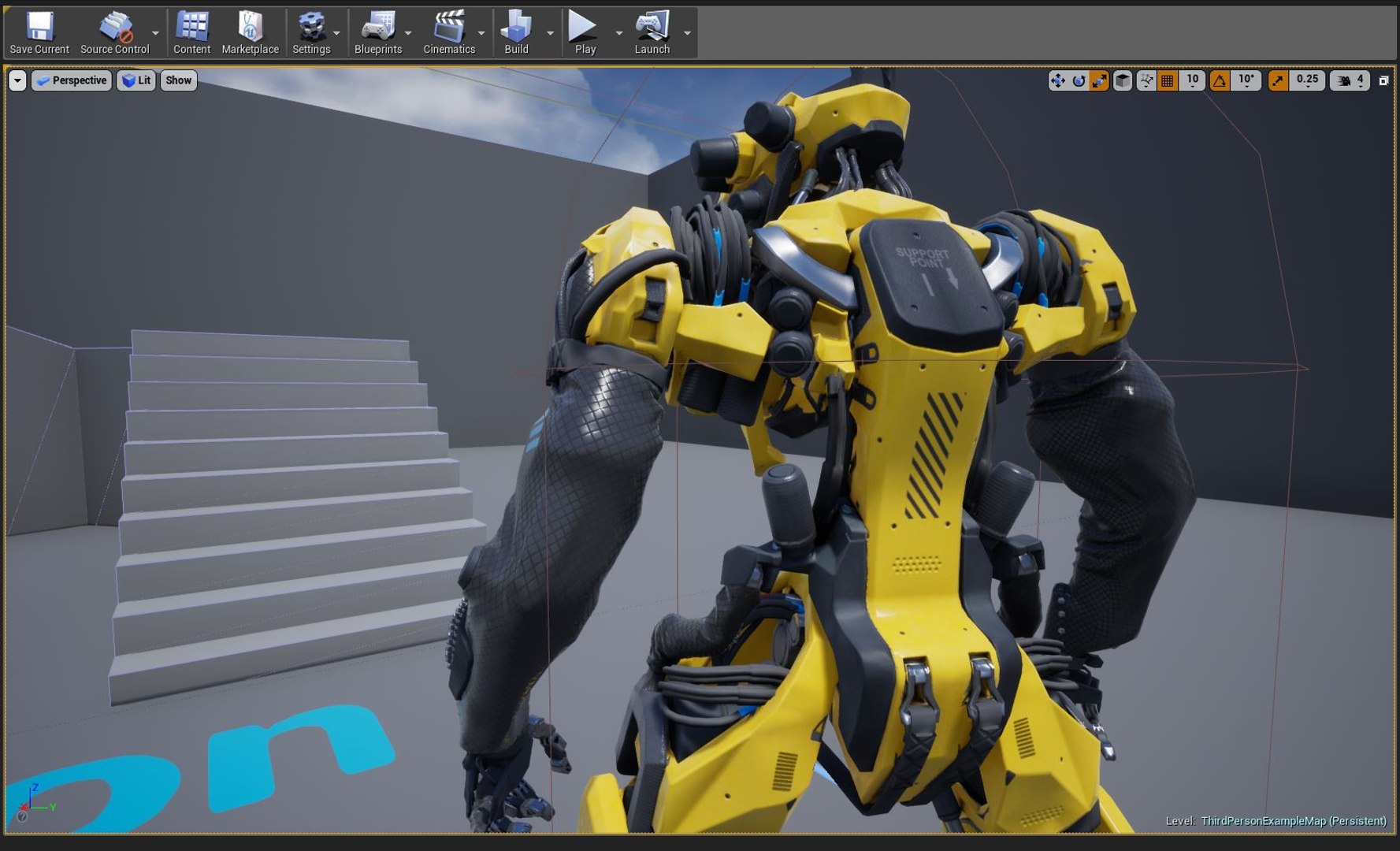 Interceptor Robot Character Unreal Model - TurboSquid 1409896