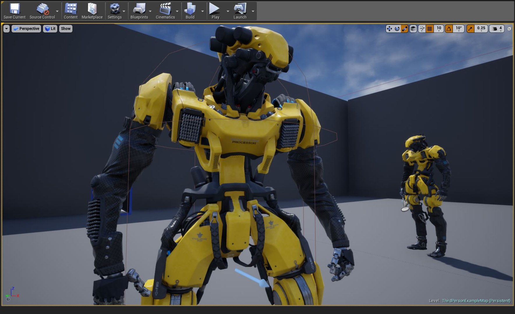 Interceptor Robot Character Unreal Model - TurboSquid 1409896