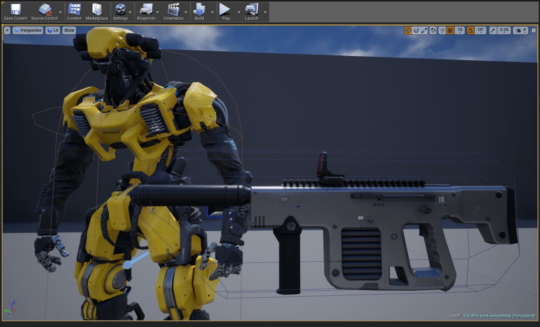 Interceptor Robot Character Unreal Model - TurboSquid 1409896