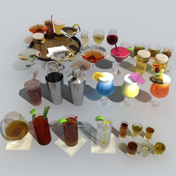 3d model of drink liquor