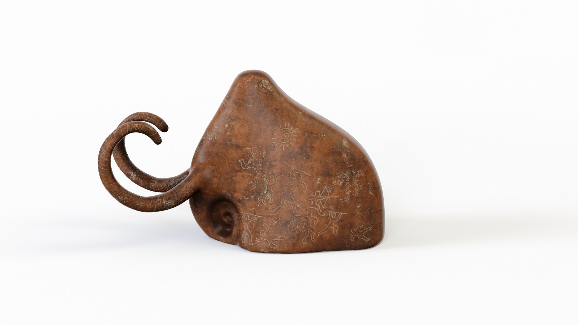 Clay Mammoth Figurine 3D Model - TurboSquid 1785839