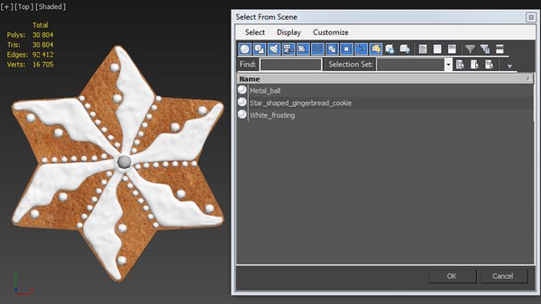 3D model Star-shaped gingerbread cookie - TurboSquid 1985431