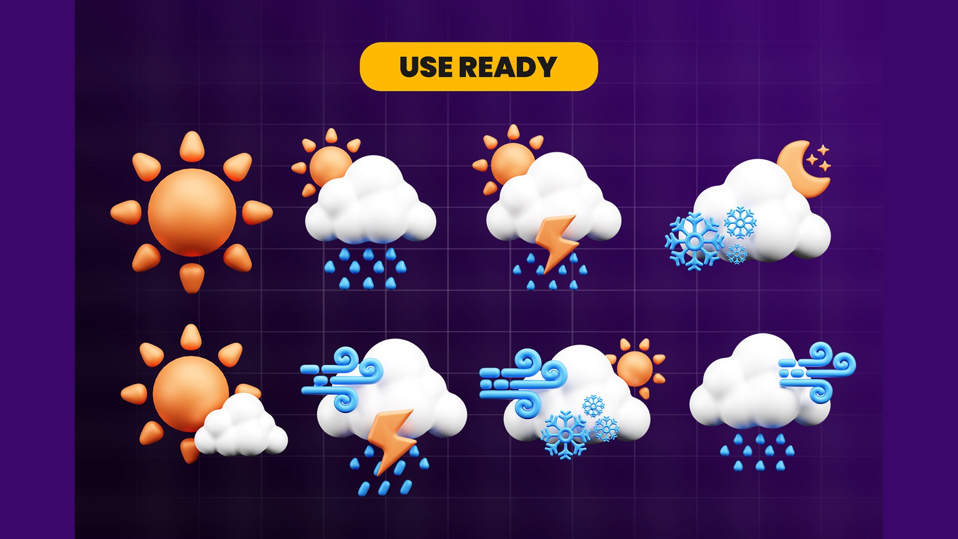 Weather 3d Illustration Icon Pack Model - TurboSquid 2245760