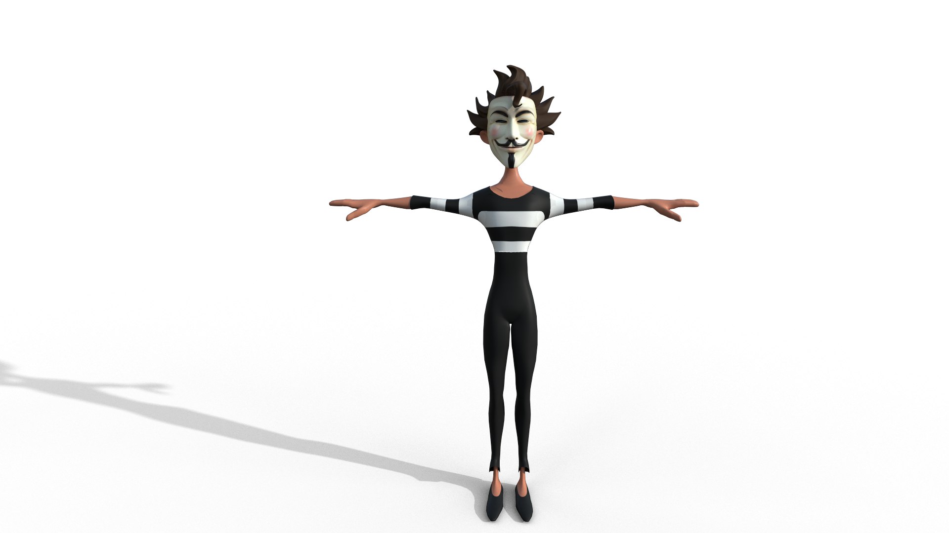 3D Mime Artist - TurboSquid 2185358