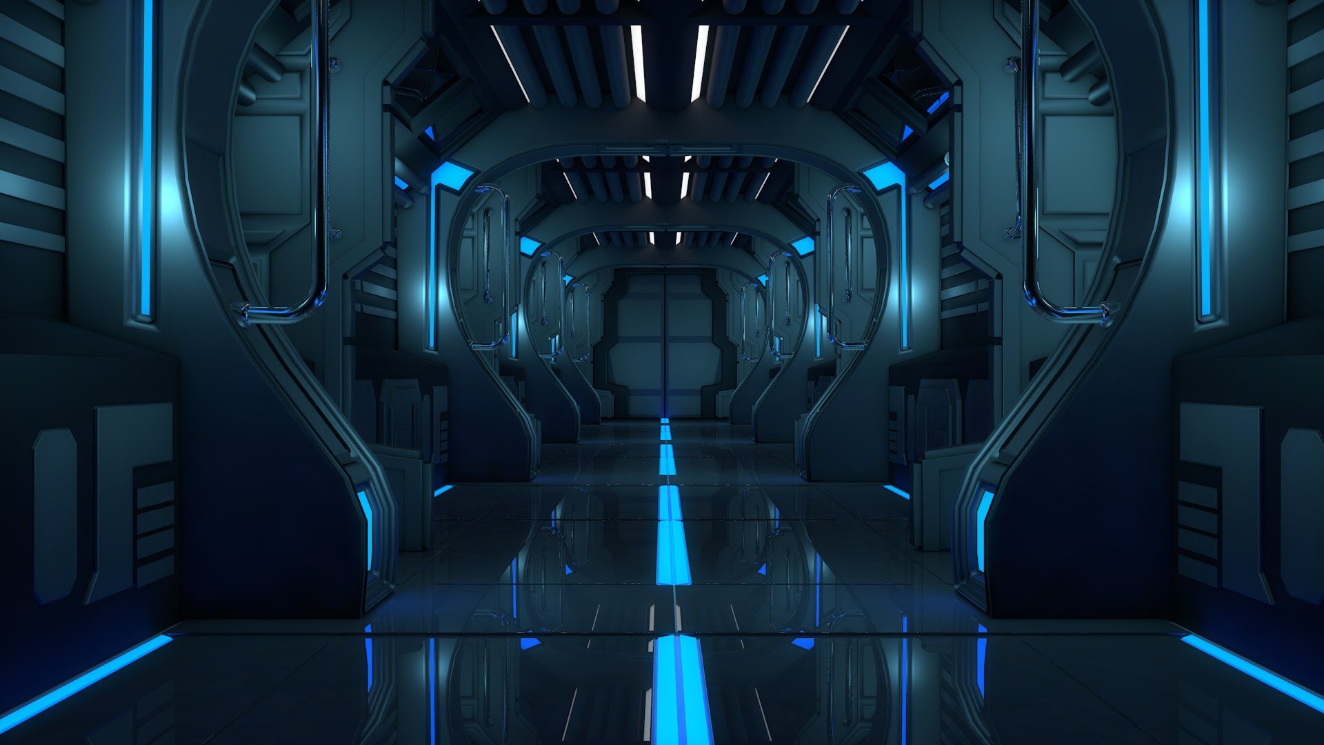 Sci Fi Corridor 3D Model - TurboSquid 1581870